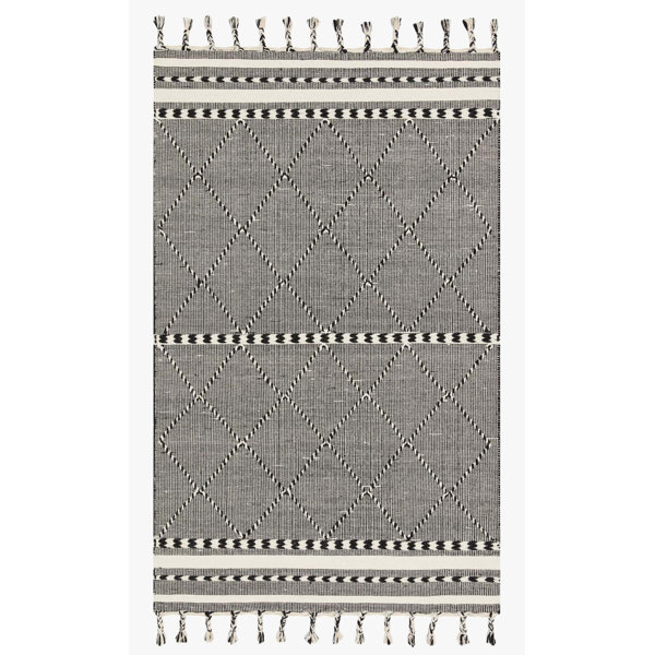 Union Rustic Square Isidore Geometric Handmade Knotted Area Rug in ...