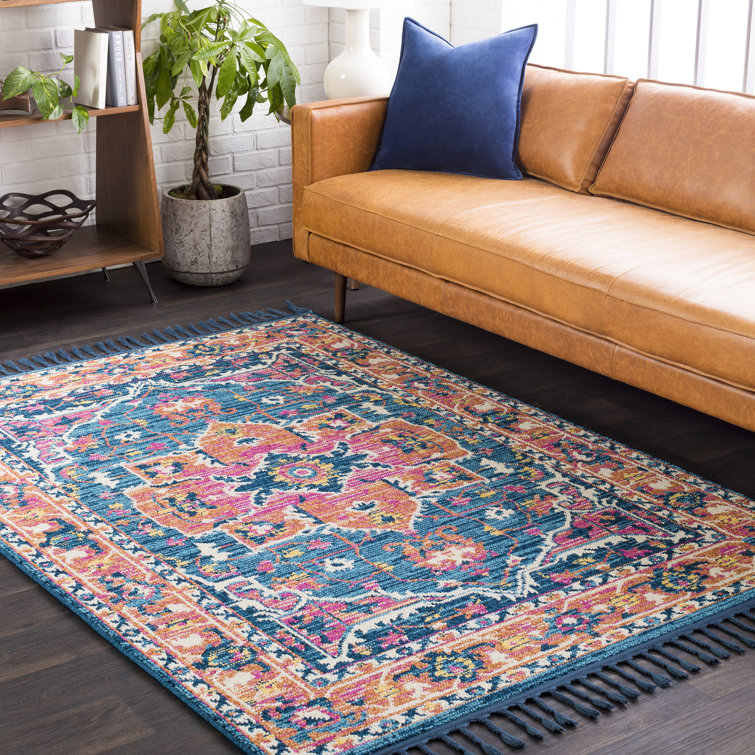 Bungalow Rose Denya Oriental Teal/Pink Area Rug & Reviews | Wayfair
