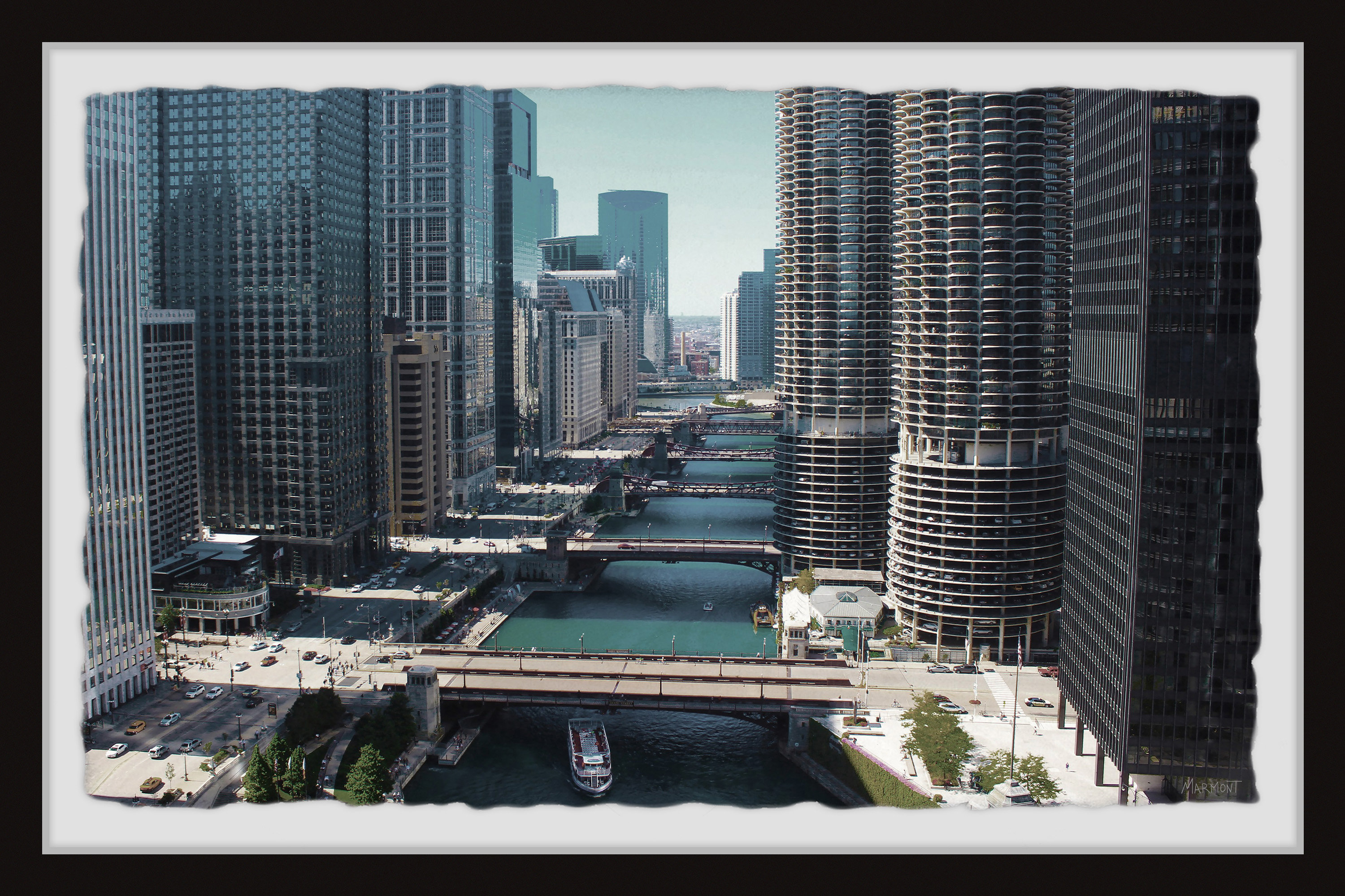 Ebern Designs Chicago Bridges - Picture Frame Photograph | Wayfair