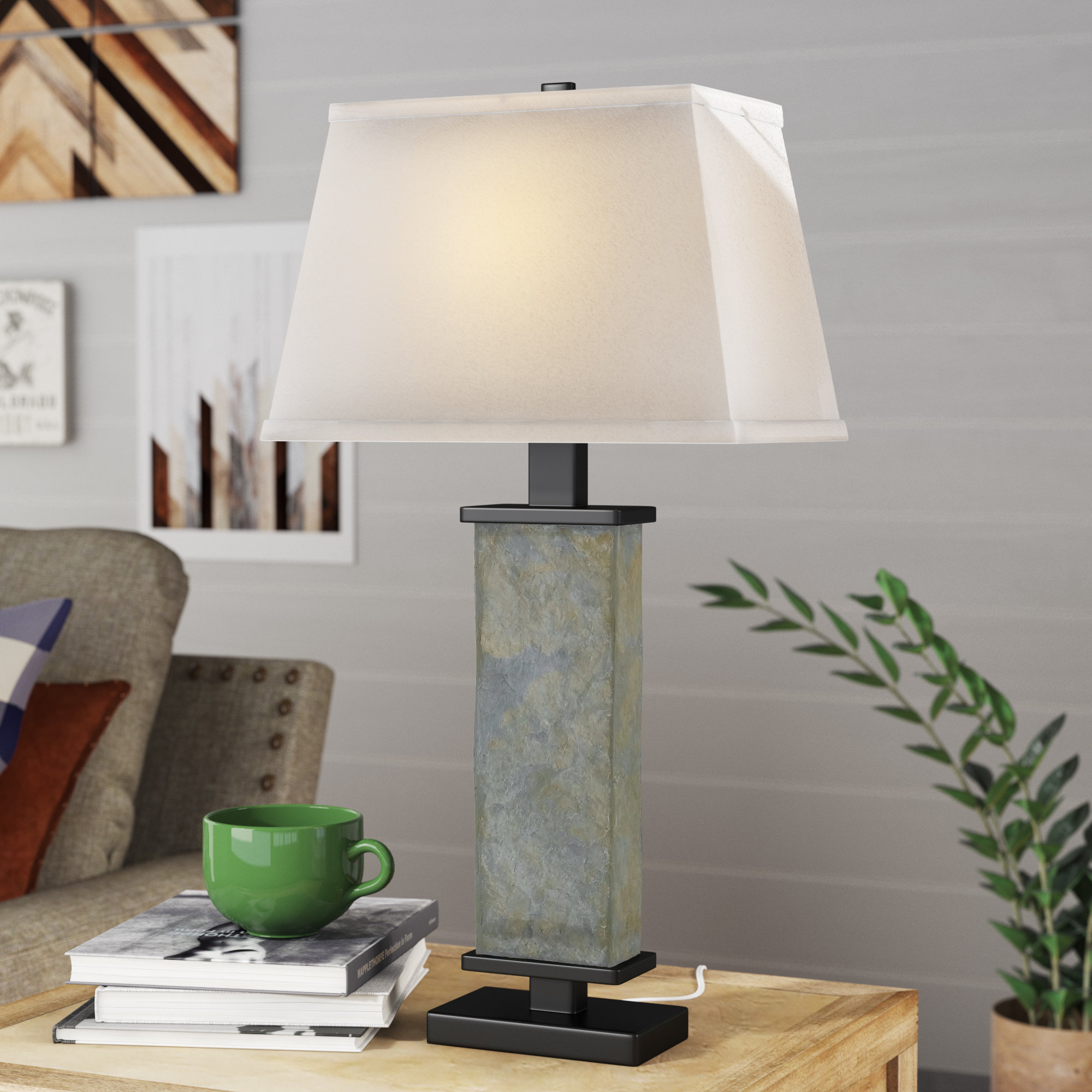 Loon Peak® Sarita Stone Table Lamp & Reviews | Wayfair