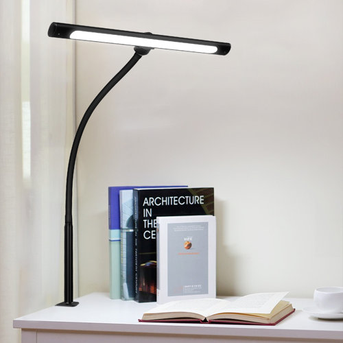 Orren Ellis 12W Adjustable Goose-Neck Led Desk Clamp Lamp With Stepless ...