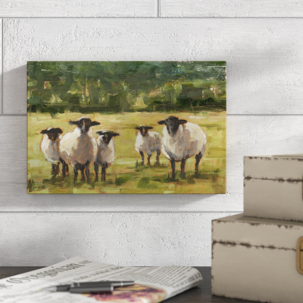 Gracie Oaks Sheep Family I by Ethan Harper - Painting on Canvas ...