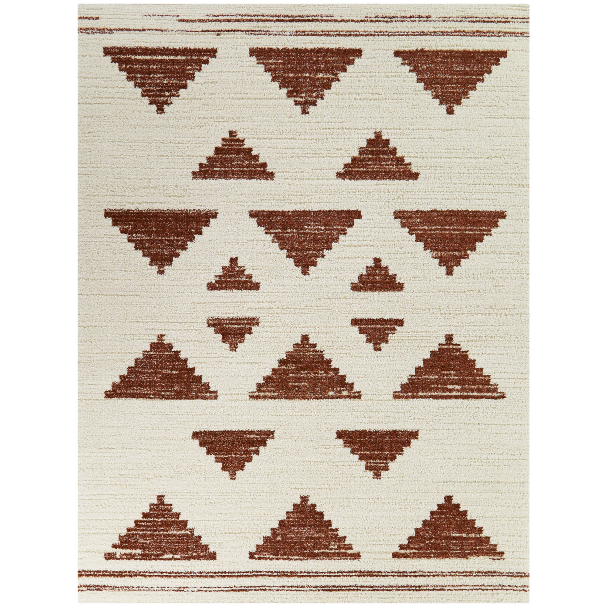Union Rustic Dayva Machine Woven Rust/Beige Rug | Wayfair