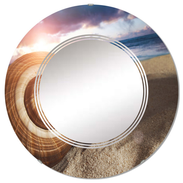 East Urban Home Large Seashell In The Sand I - Nautical & Coastal Wall ...