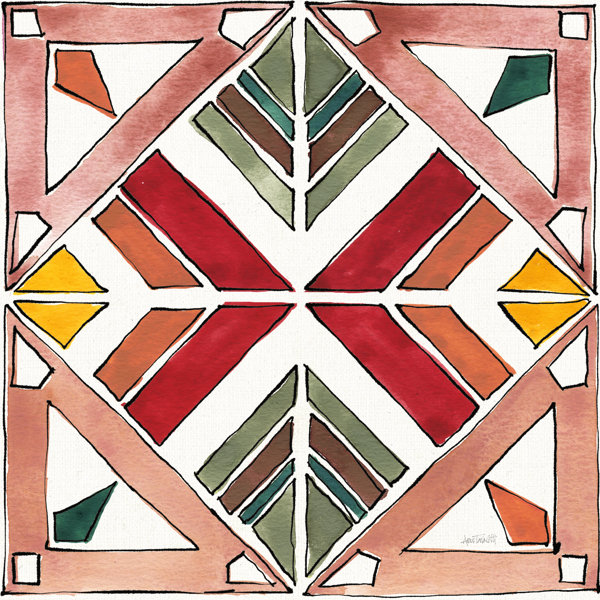 Dakota Fields African Flair Pattern V - Wrapped Canvas Print | Wayfair