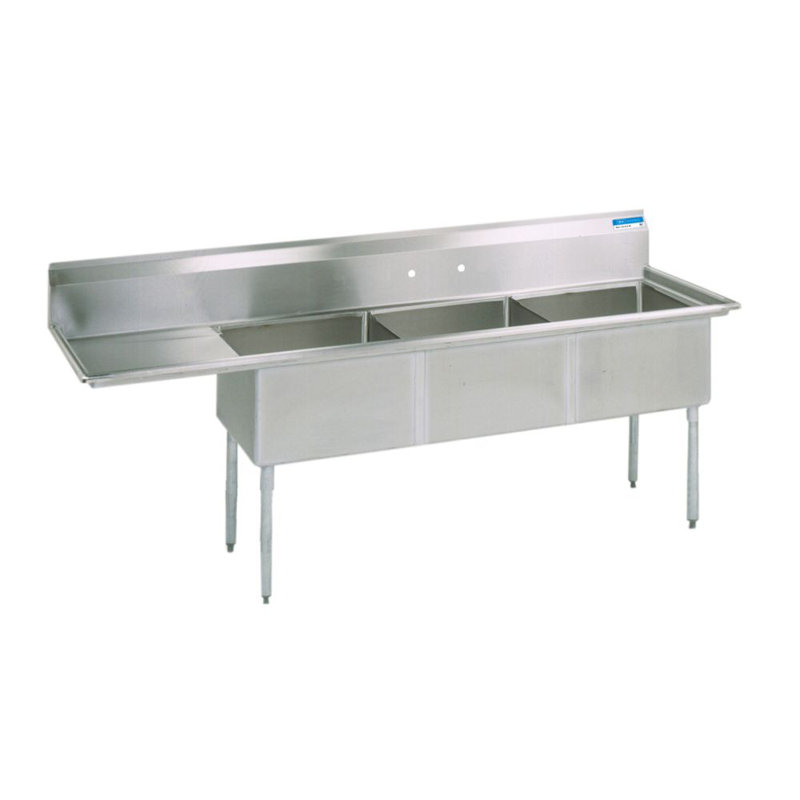 BK Resources 74.5" L x 24" W Free Standing Bar Sink | Wayfair