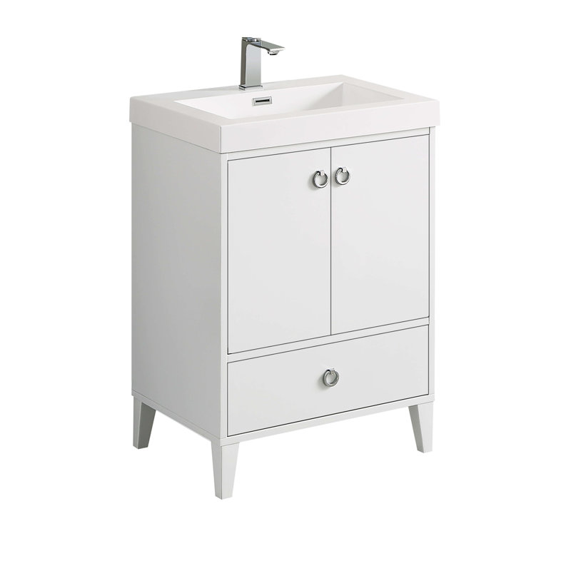 Ebern Designs Jez Waterproof Ergonomic Design 24" Single Bathroom ...