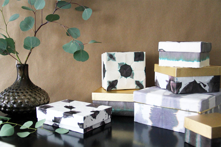 DIY Dip-Dye Paper Boxes | Wayfair