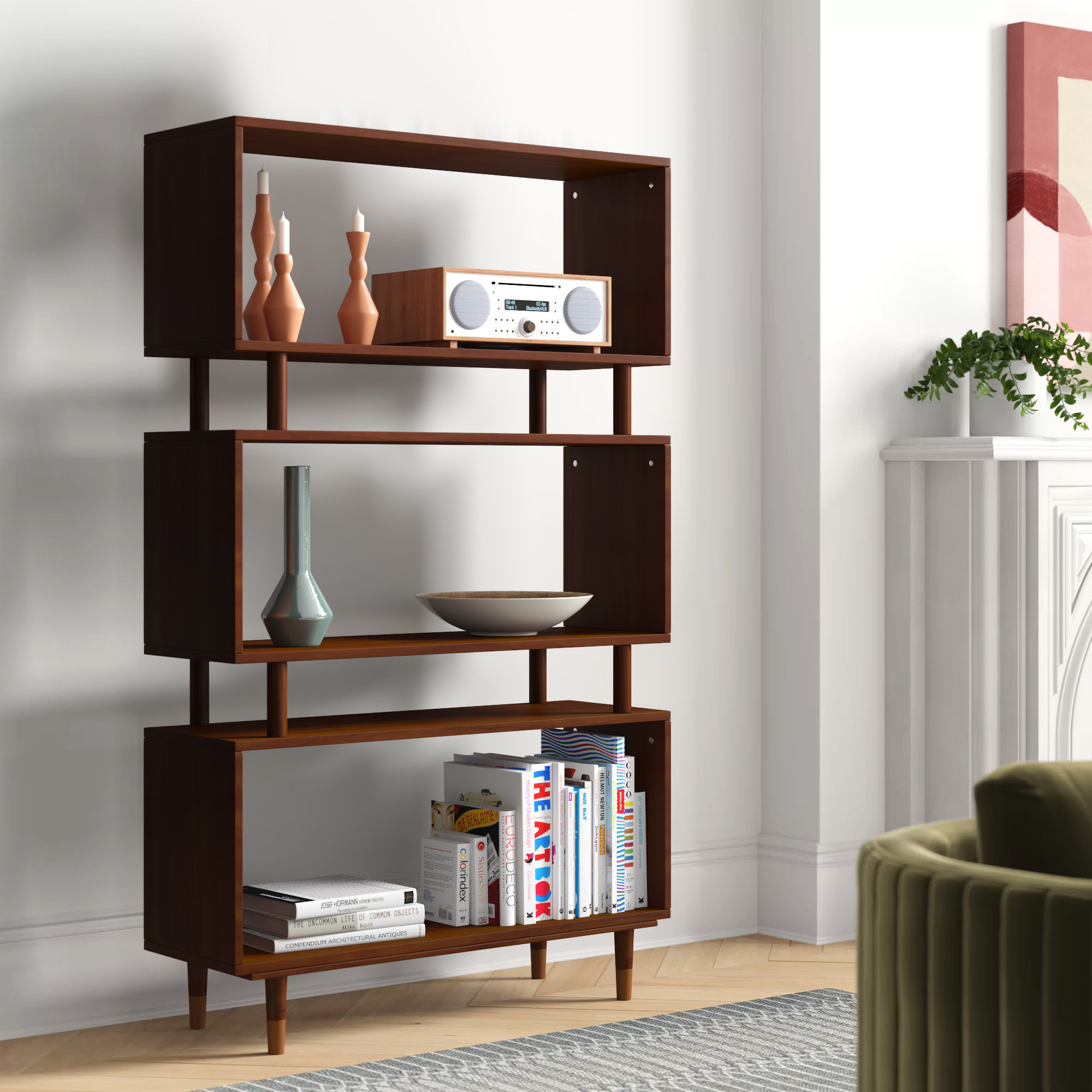 Everly Quinn Camylle 59.5'' H x 34.6'' W Standard Bookcase & Reviews ...