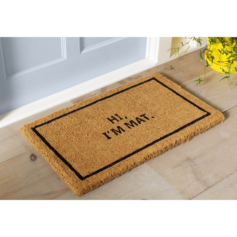 Red Barrel Studio® Martrud Hi I'm Mat 30 in. x 18 in. Non-Slip Outdoor ...