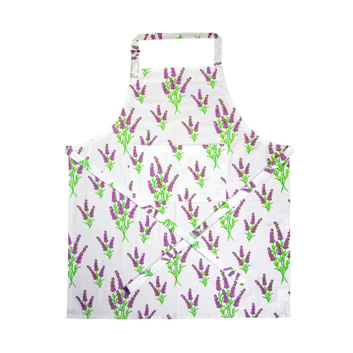 August Grove® Maxime Lavender Fields Apron & Reviews | Wayfair