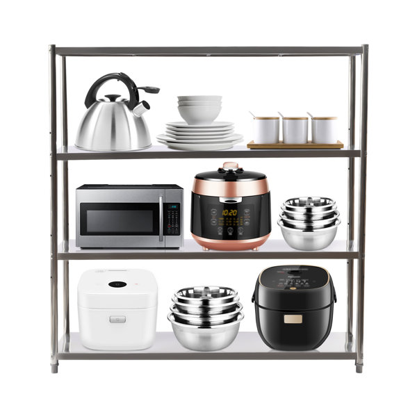 Rebrilliant Stainless Steel Heavy Duty Shelving, For Kitchen, Office ...