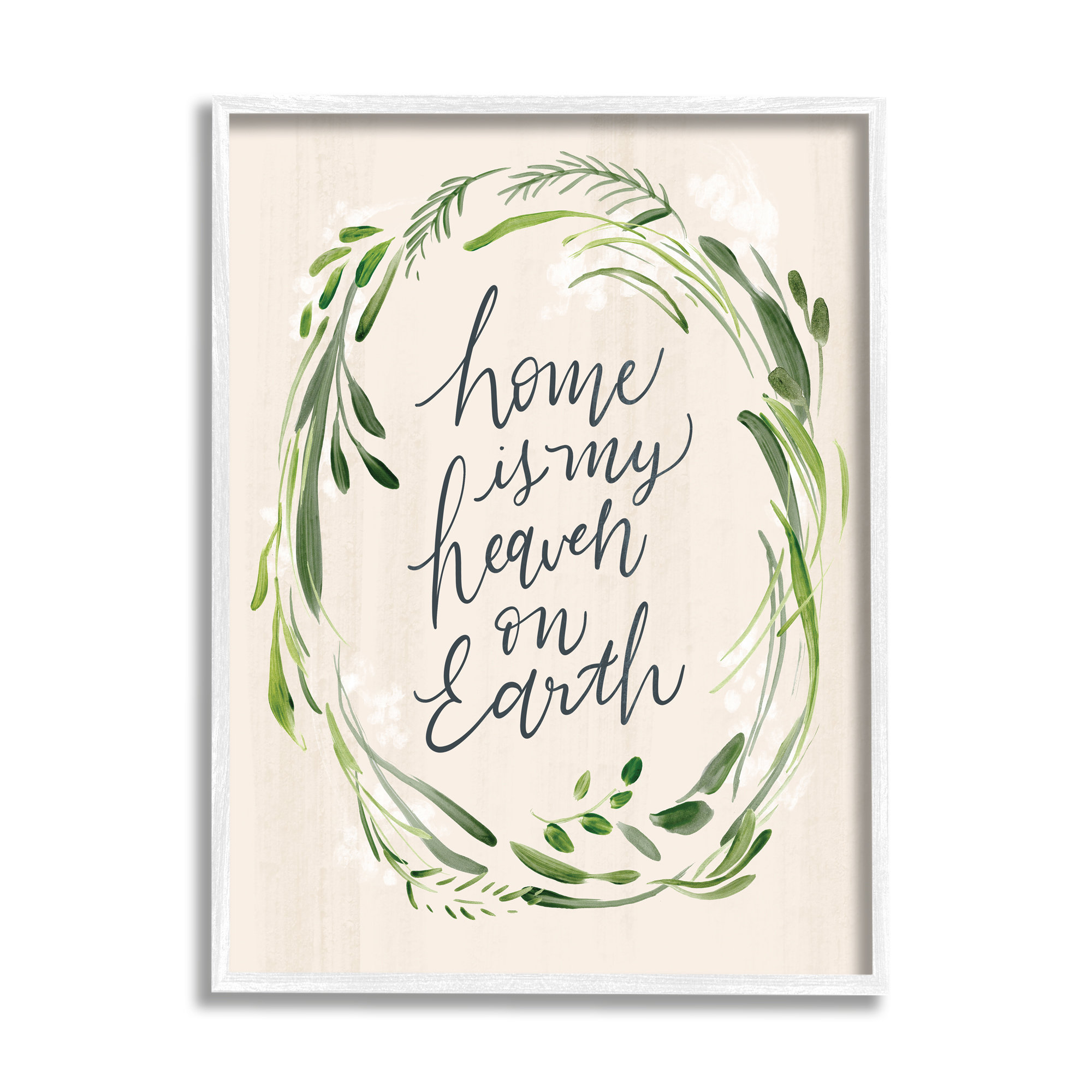 Stupell Industries Heaven On Earth Religious Home Script Calligraphy by ...