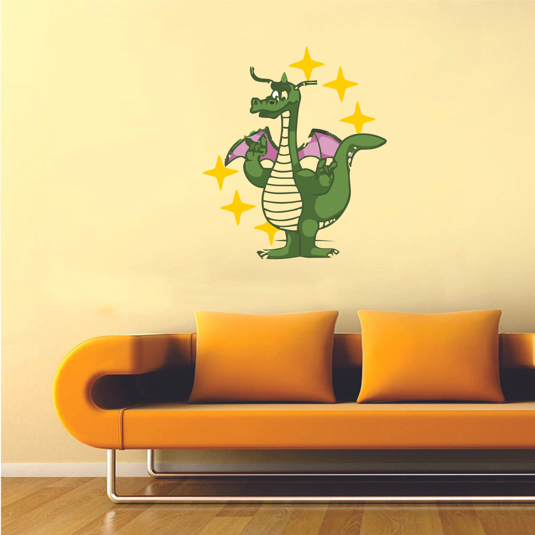 Zoomie Kids Funny Dragon Happy Adorable Cartoon Wall Decal | Wayfair