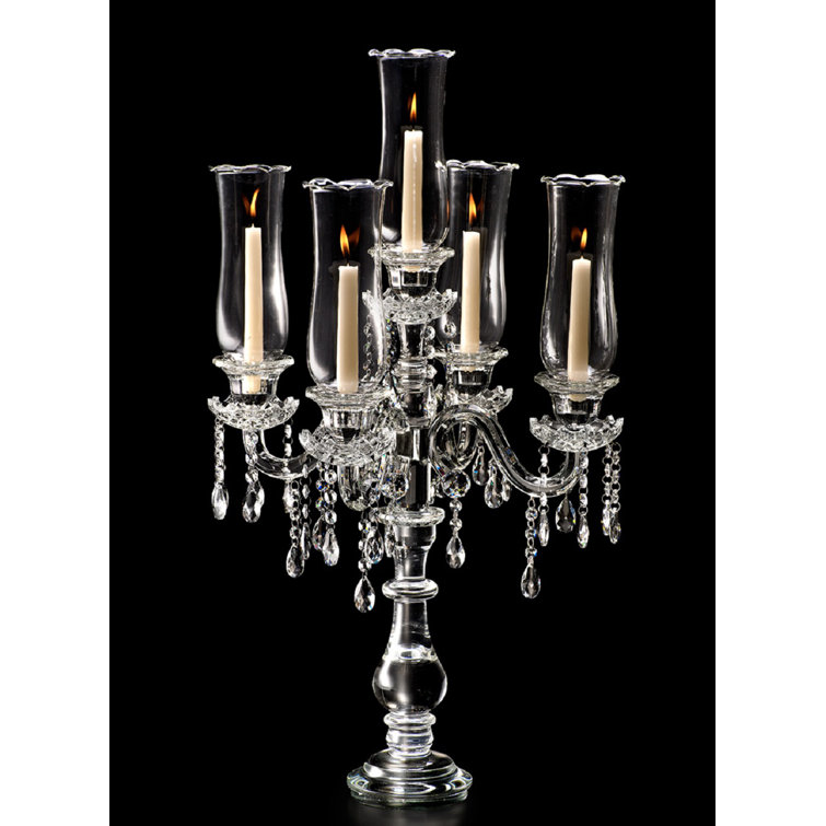 Serene Spaces Living 31.5'' Crystal Tabletop Candelabra | Wayfair.ca