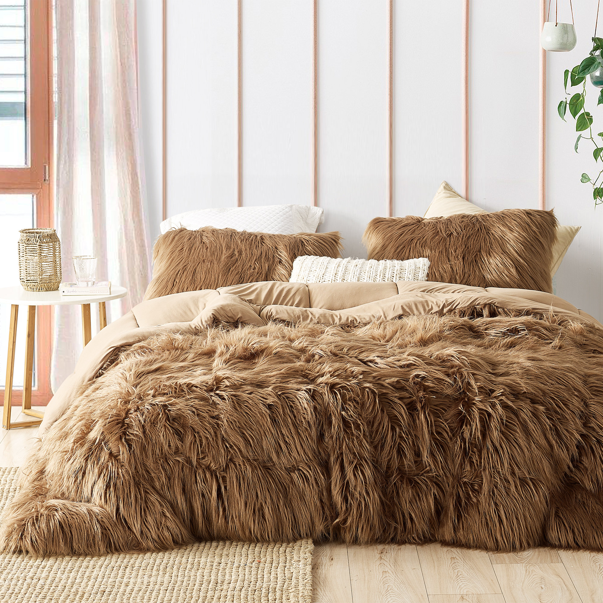 Coma Inducer Grizzly Bear Coma Inducer Faux Fur Oversized Comforter Set ...