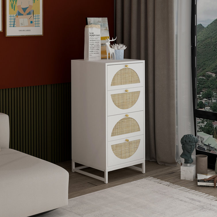 Bayou Breeze Alesiram Iron 4 - Drawer Accent Chest | Wayfair
