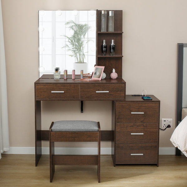 Wayfair Vanity With Stool at Jeff Updike blog