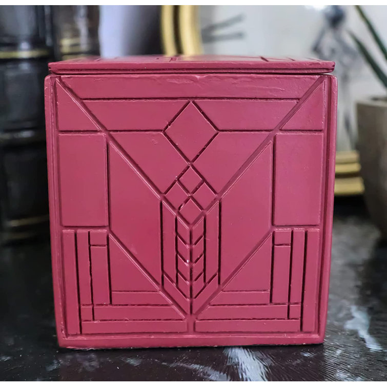 Latitude Run® Frank Lloyd Wright Textile Block System Design Maroon ...