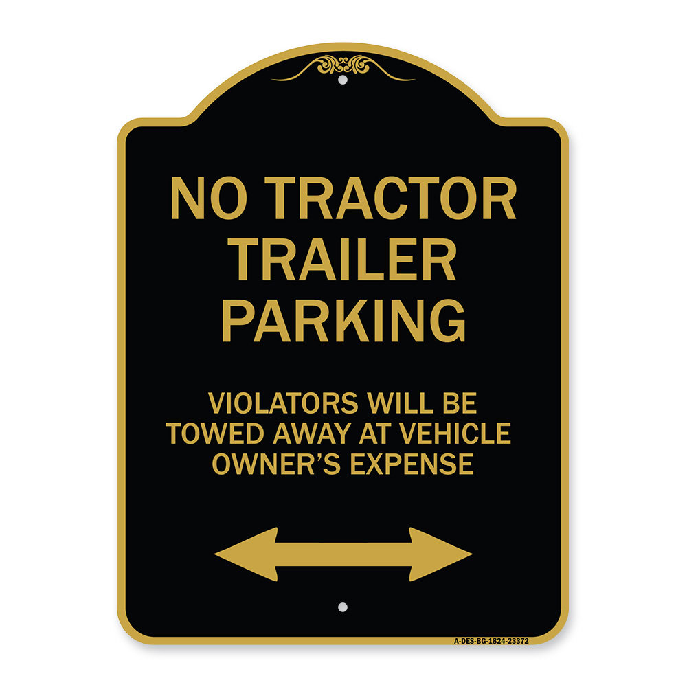 Signmission Designer Sign - Parking Restriction Sign No Tractor Trailer ...