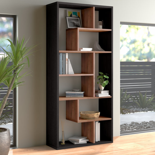 Wade Logan® Impriano 71'' H x 32'' W Geometric Bookcase & Reviews | Wayfair