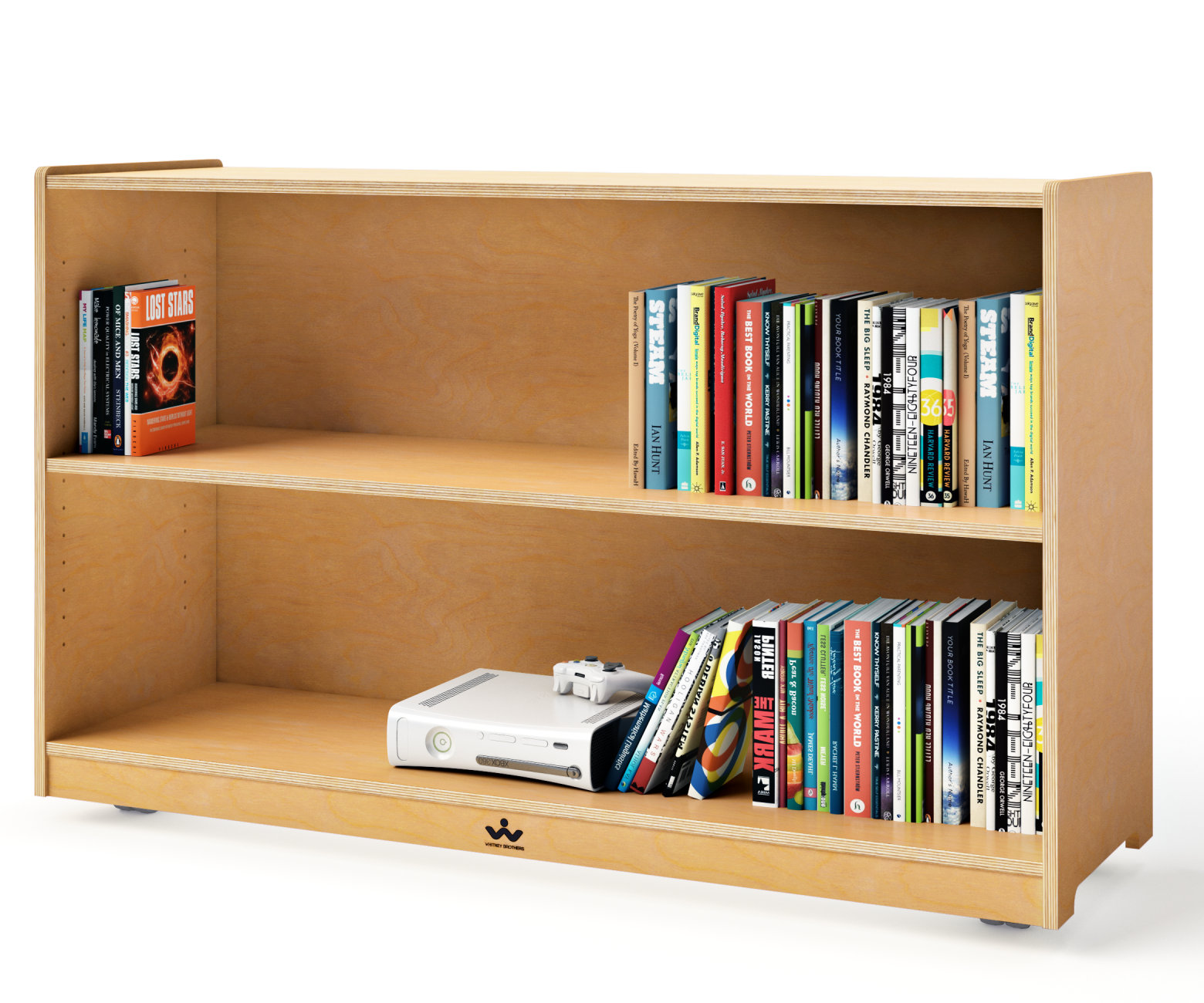 Whitney Bros. Portable 2 Compartment Shelving Unit with Casters | Wayfair