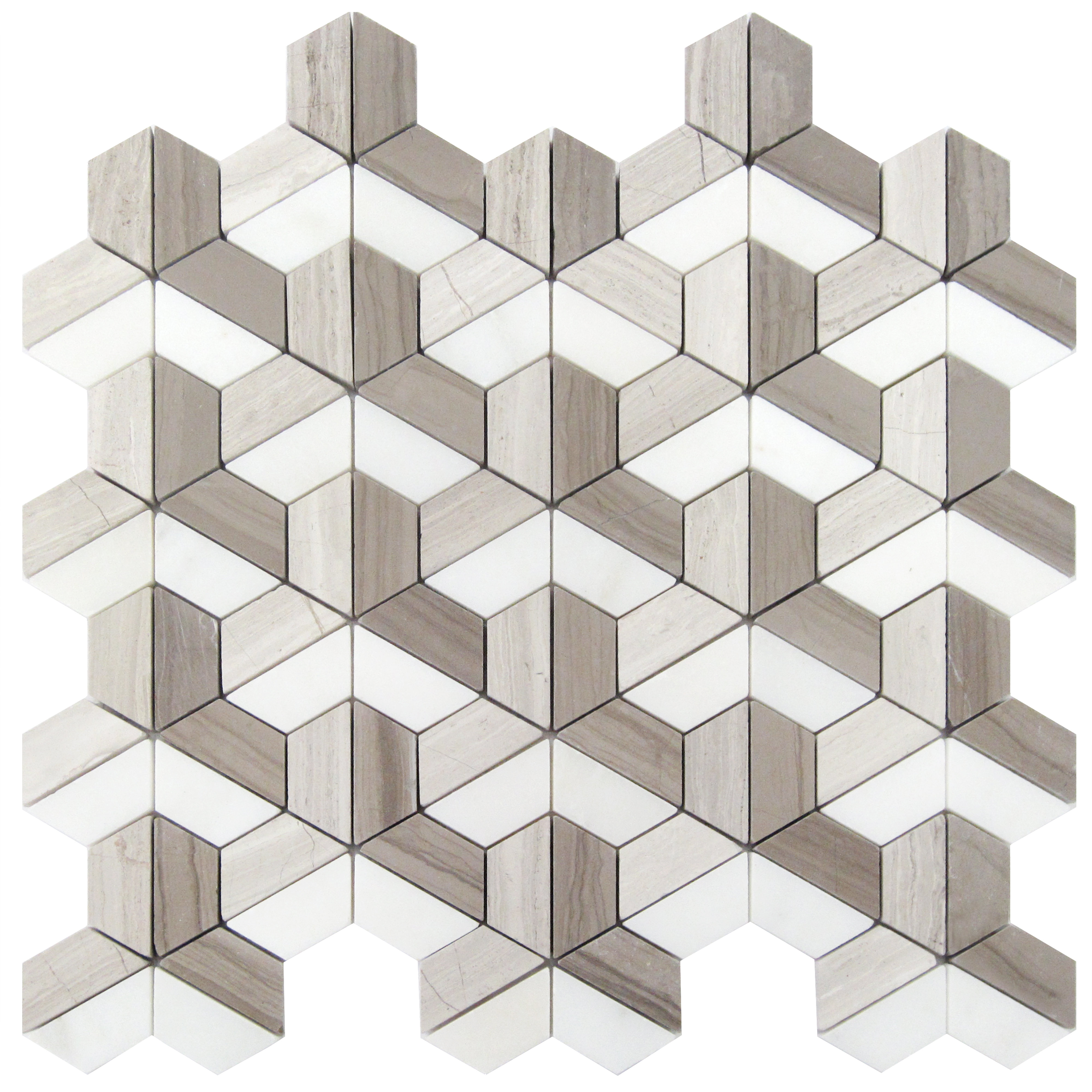 Bloom Stone 1" x 2" Marble Versailles Mosaic Wall & Floor Tile | Wayfair