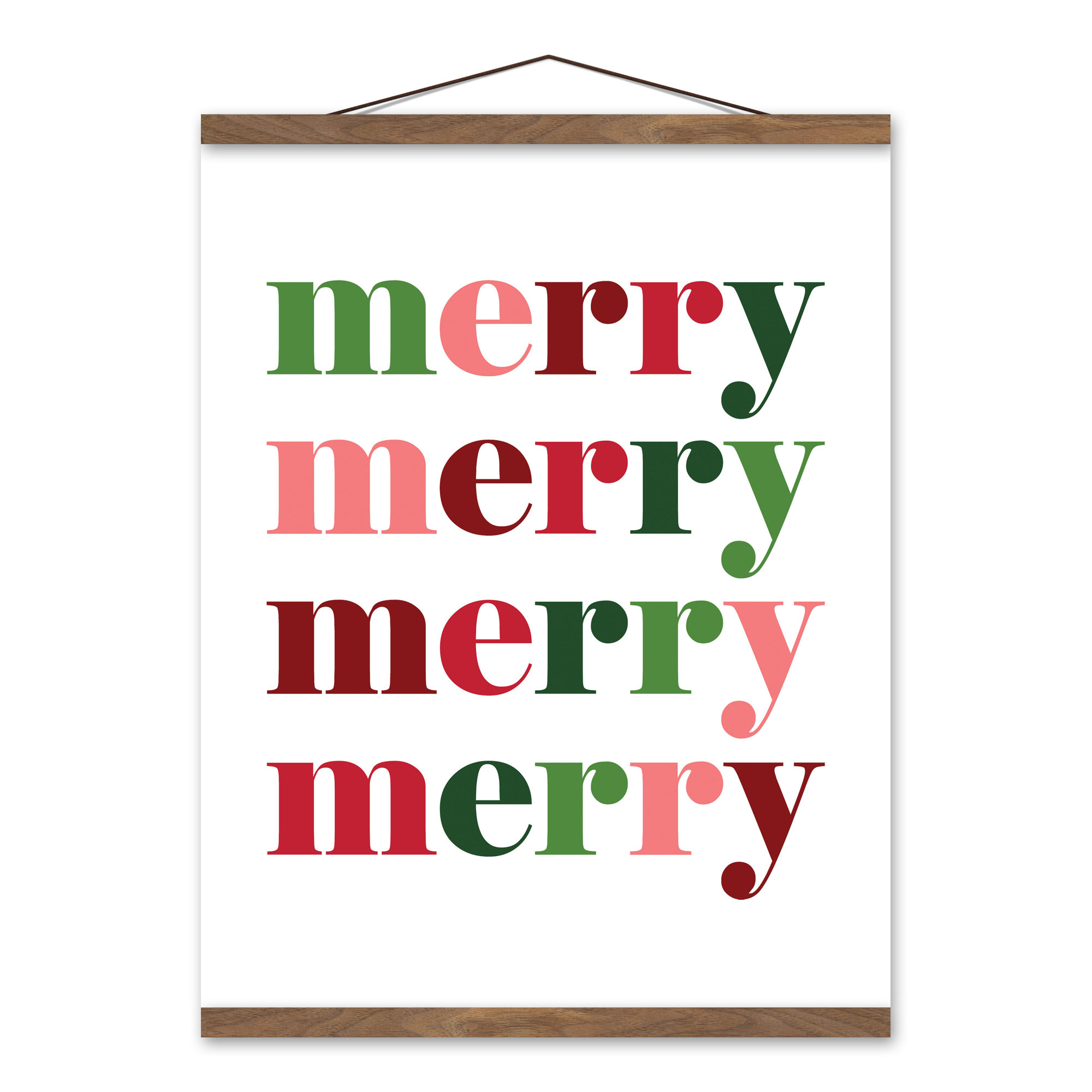 The Holiday Aisle® Colorful Merry - Textual Art on | Wayfair