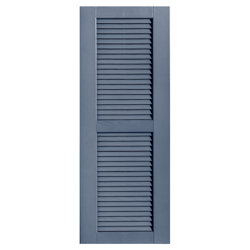 Alpha Shutters Straight Top Open Louver Shutters Pair & Reviews | Wayfair