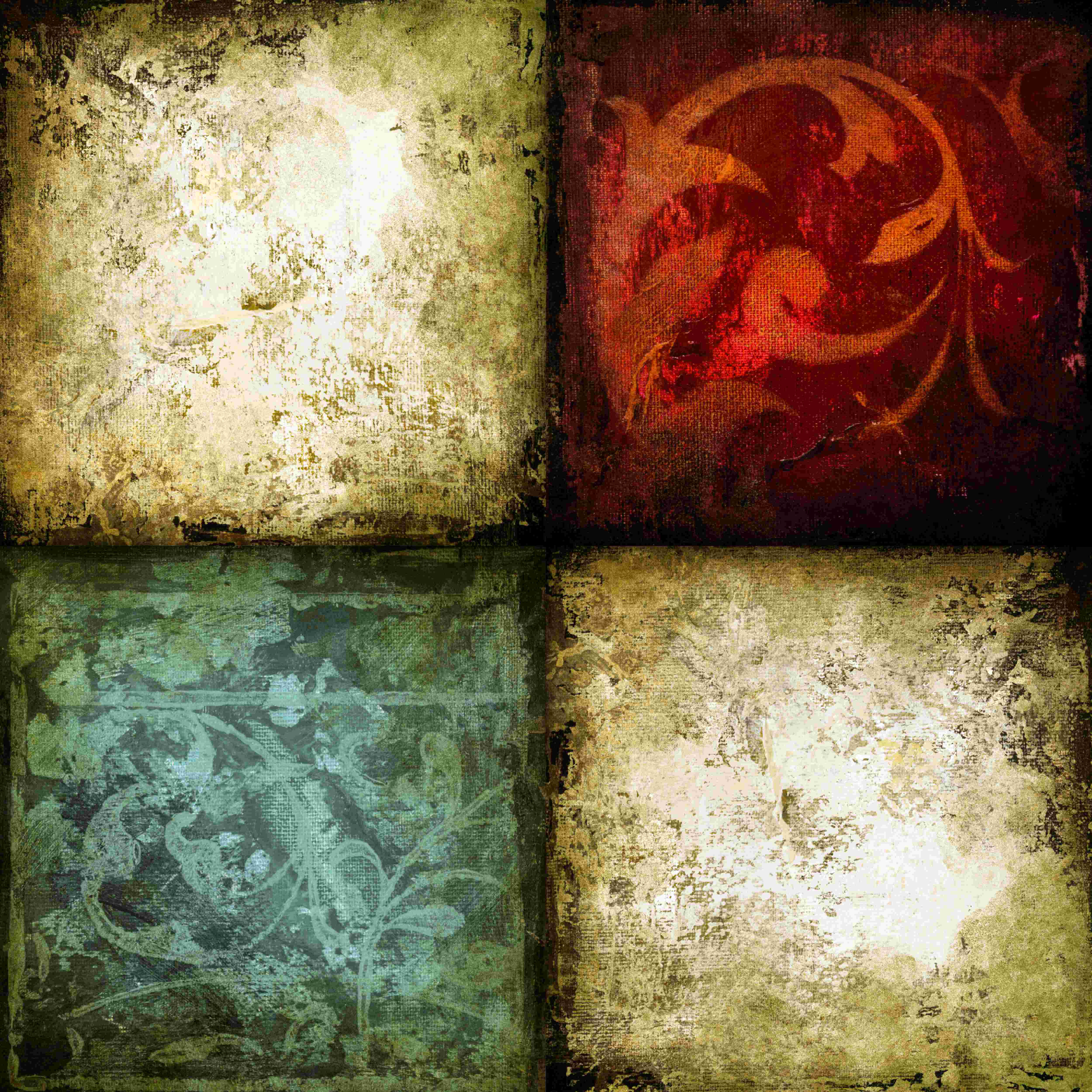 Winston Porter Quadrant Tiles 5 - Wrapped Canvas Print | Wayfair