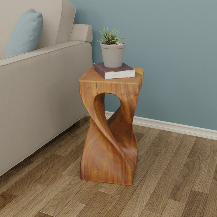 Union Rustic Lawhon 23'' Tall Solid Wood Abstract End Table & Reviews ...