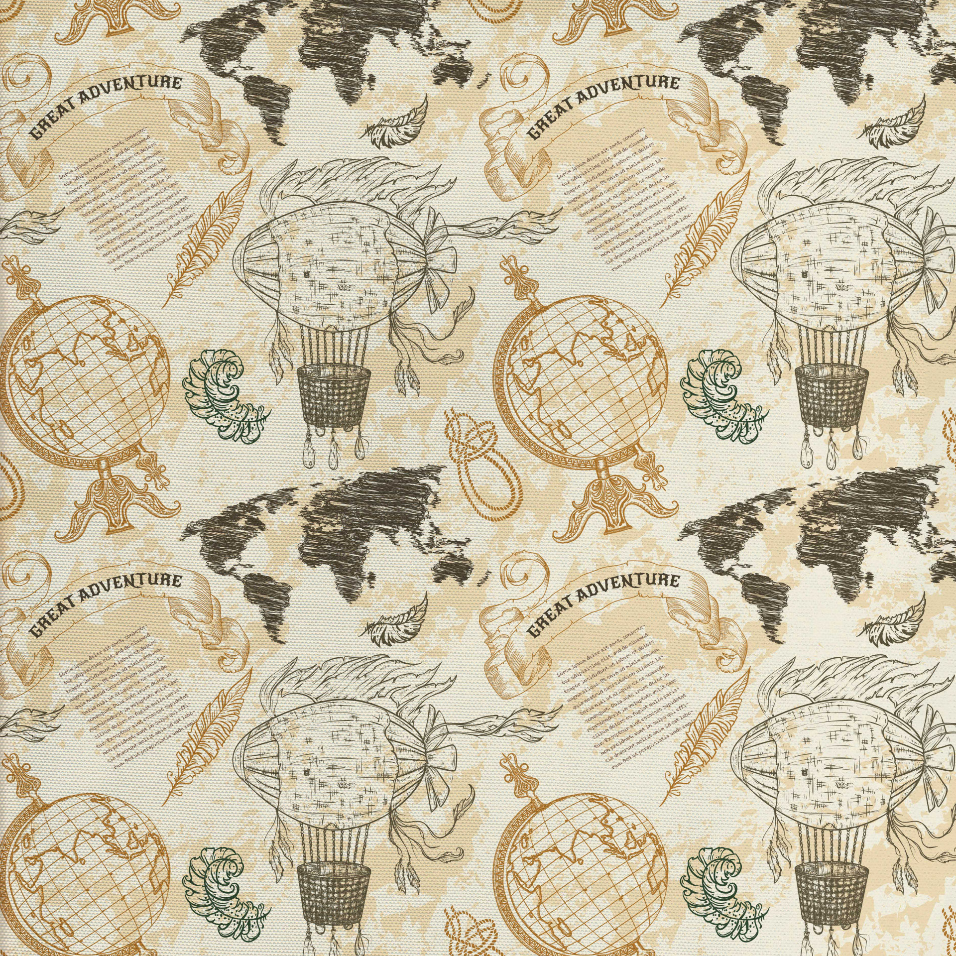 East Urban Home World Map Fabric | Wayfair