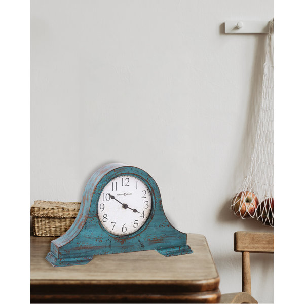 Howard Miller Tamson Country Mantle Clock in Worn Teal Blue & Reviews ...