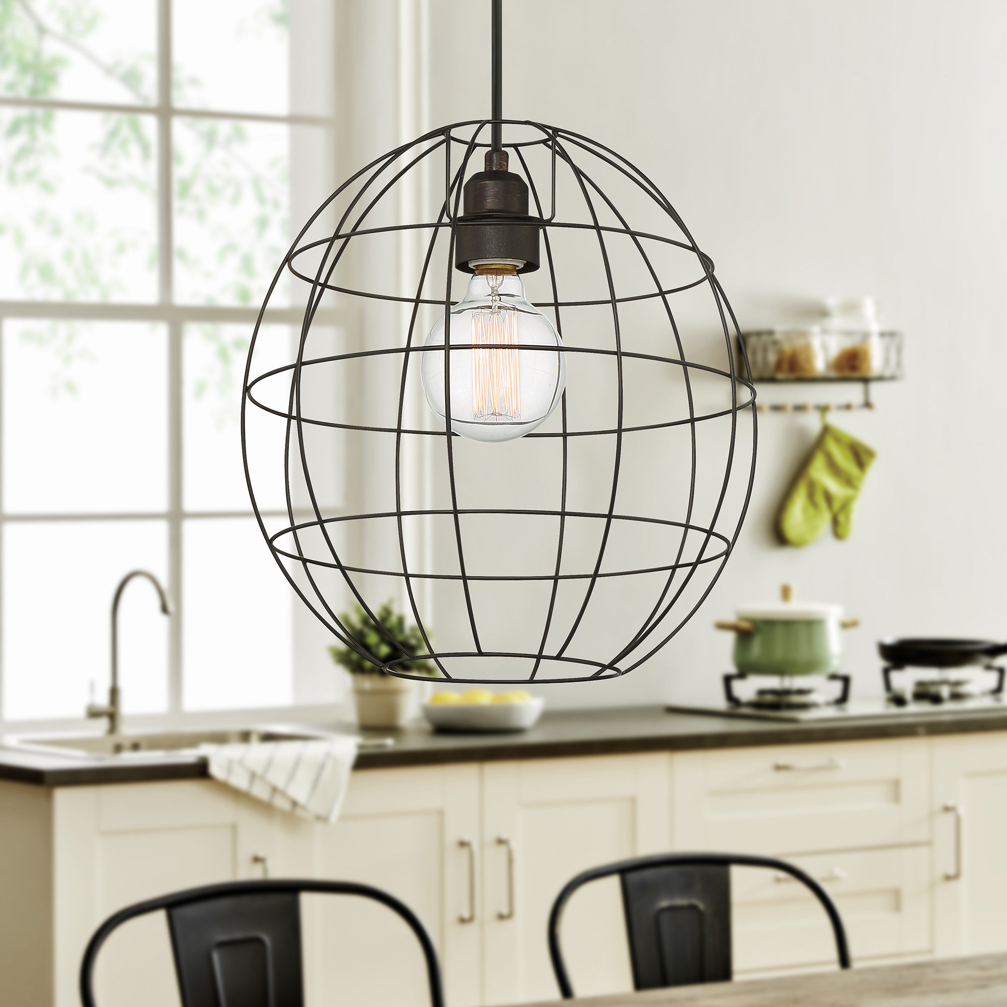 17 Stories Armonk 1 - Light Single Globe Pendant & Reviews | Wayfair