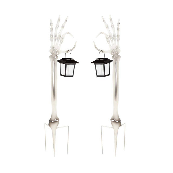 Plow & Hearth 2 Piece Skeleton Arm Garden Stake | Wayfair