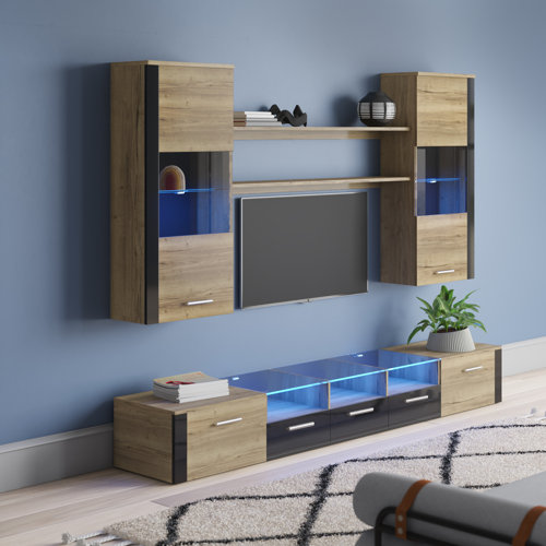 Orren Ellis Voight Entertainment Center for TVs up to 65" & Reviews ...