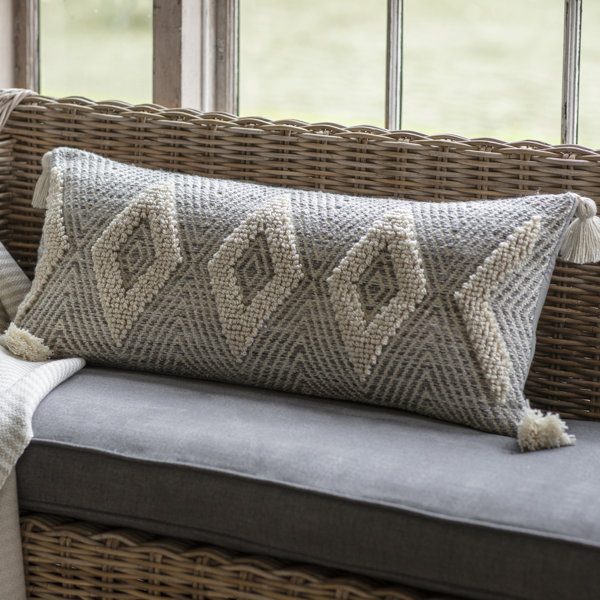 World Menagerie Savoie Feathers Geometric Rectangular Scatter Cushion ...