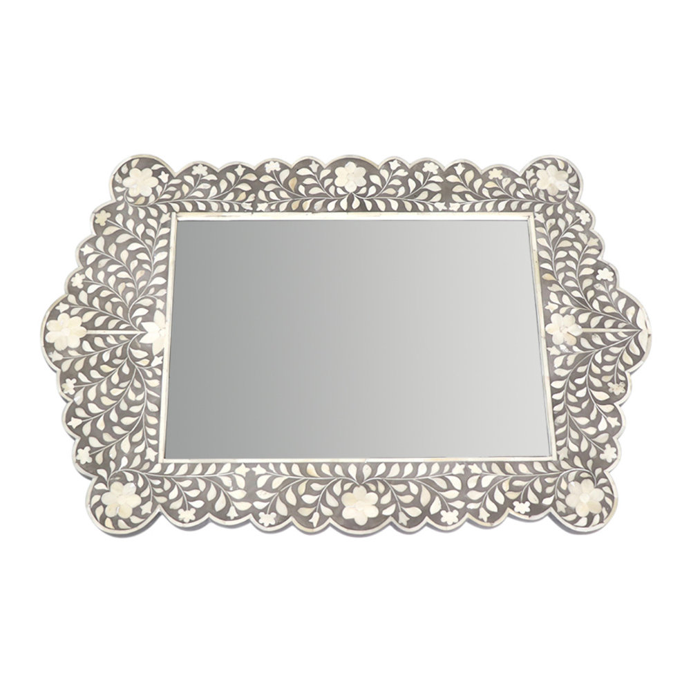 Sheherazade Home Rectangle Bone Wall Mirror | Wayfair