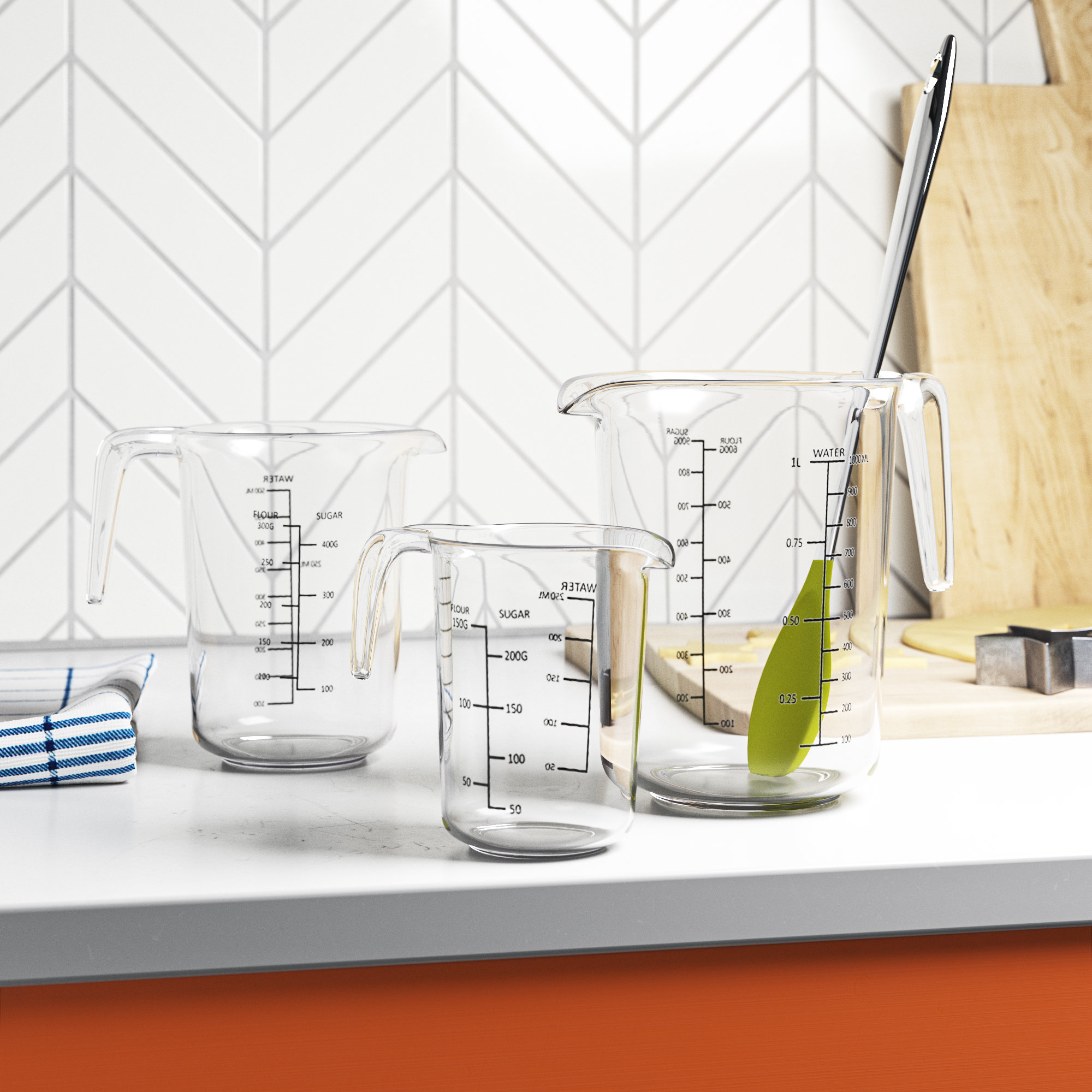 Wayfair Basics™ 3 Piece Plastic Measuring Jug Set & Reviews | Wayfair.co.uk