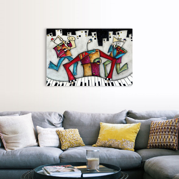 Wade Logan® Jarne Silver City Jazz by Eric Waugh - Wrapped Canvas ...