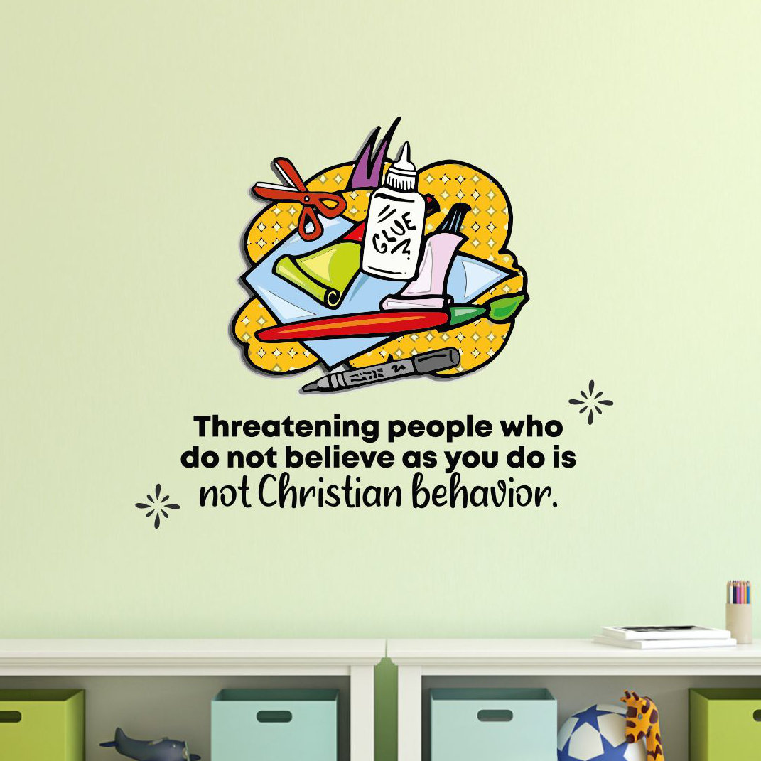 Zoomie Kids Christian Behavior Classroom Cartoon Quotes Wall Decal ...