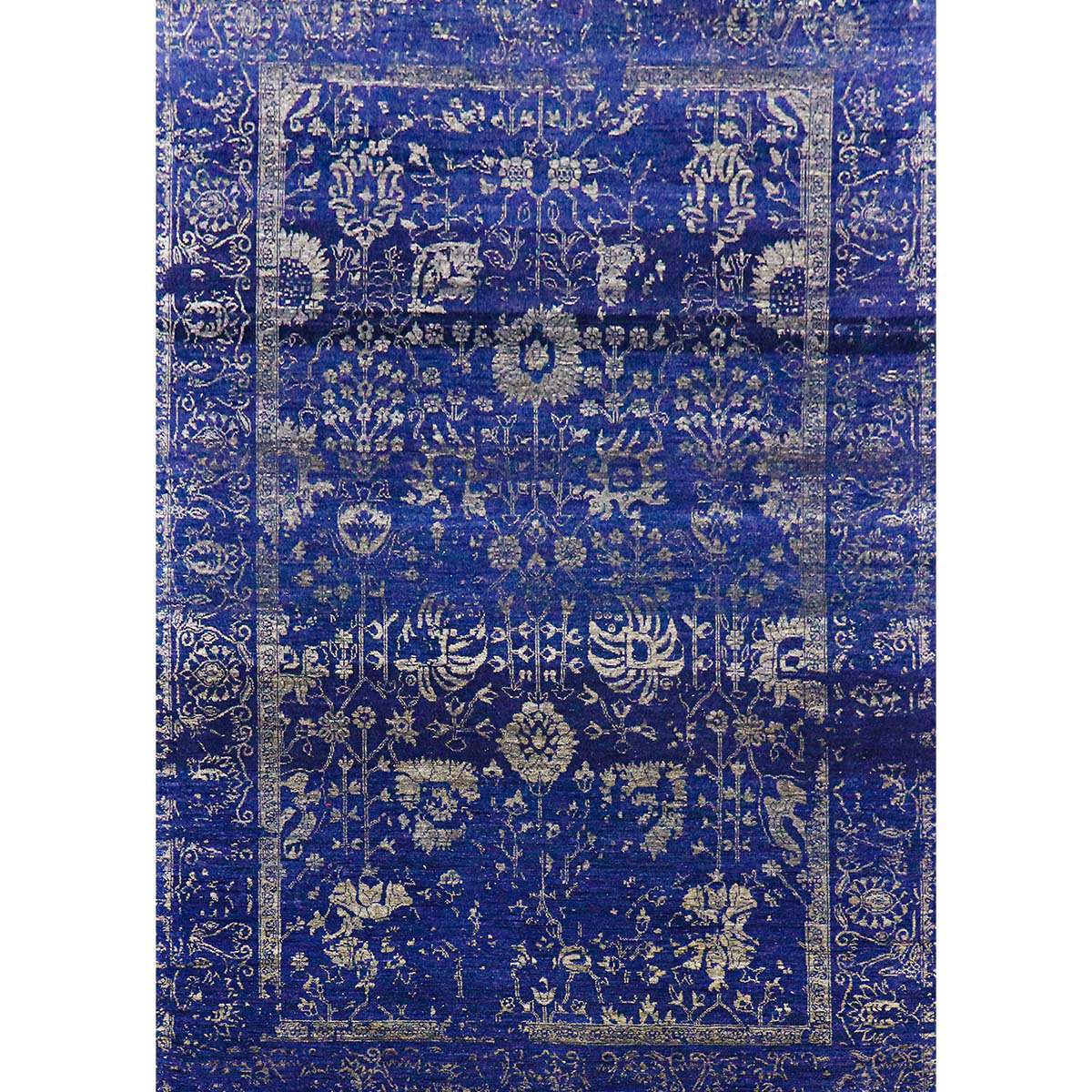 Bokara Rug Co., Inc. Hand-Knotted High-Quality Dark Blue and Gold Area ...