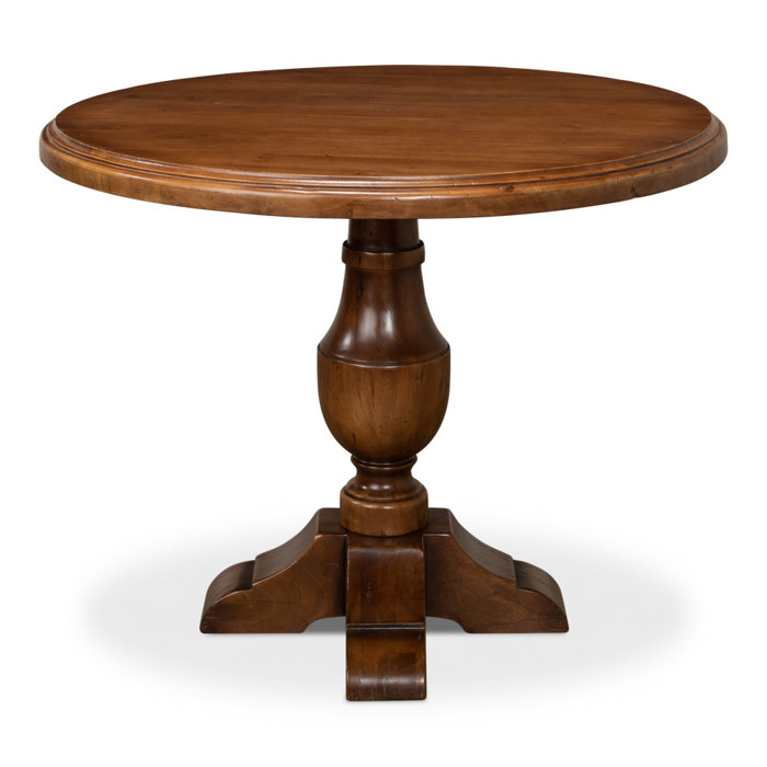 Sarreid Ltd Acacia Solid Wood Pedestal Dining Table | Wayfair