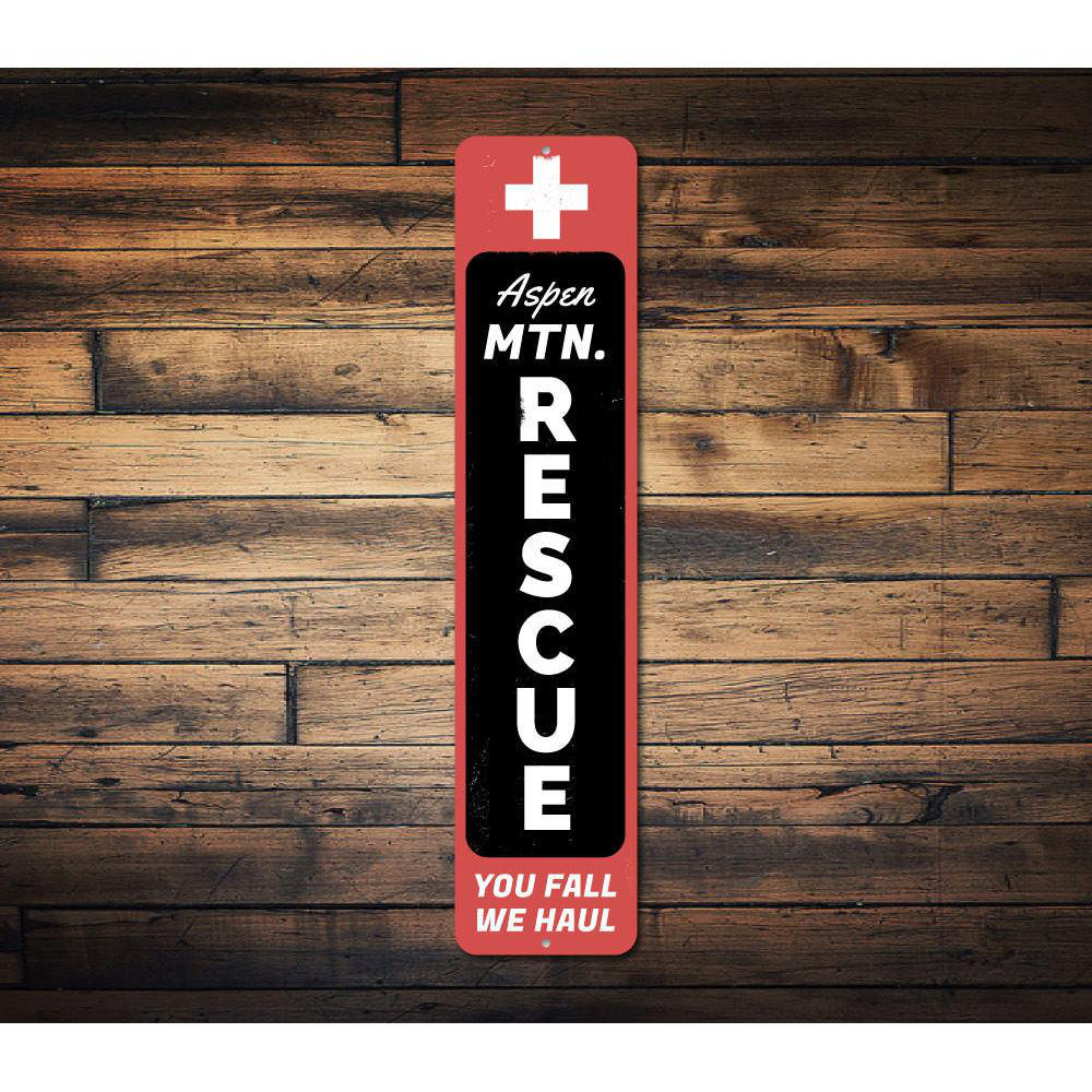 Lizton Sign Shop, Inc Mountain Rescue Vertical Custom Aluminum Sign ...