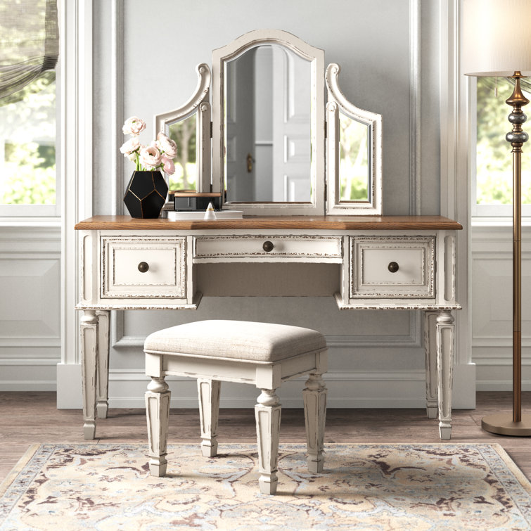 Hayley Vanity Set With Stool And Mirror at Lillian Hecker blog