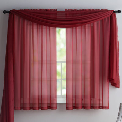 Red Rod Pocket Curtains & Drapes You'll Love | Wayfair