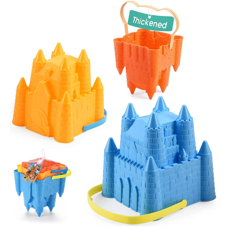 WORTHSPARK Kids Beach Sand Toys, Sand Castle Building Kit, Beach Bucket ...