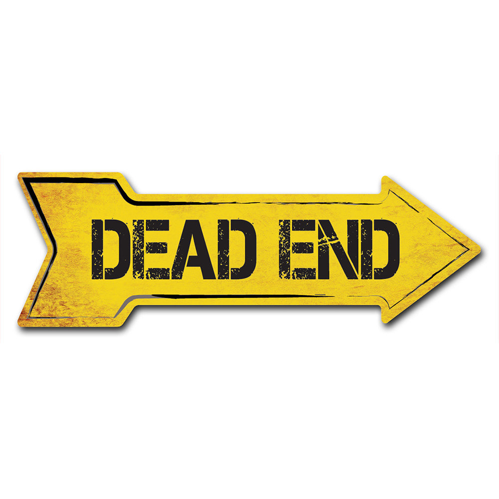 SignMission Decal-999895_Dead End Arrow Decal Funny Home Décor 24" Wide ...