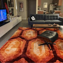 Latitude Run® Corey-Leigh Geometric Shag Orange/Red/Black Area Rug ...