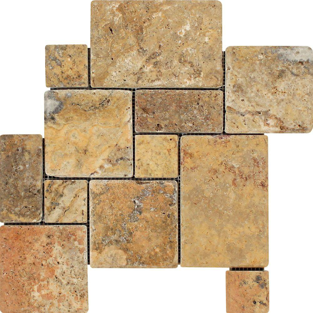 Stone & Tile Shoppe, Inc. Travertine Versailles Mosaic Wall & Floor ...